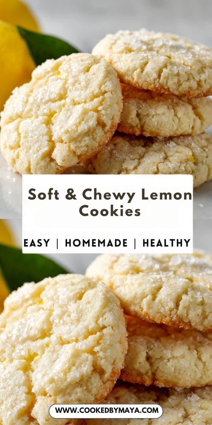 Soft & Chewy Lemon Cookies - Cooked by Maya