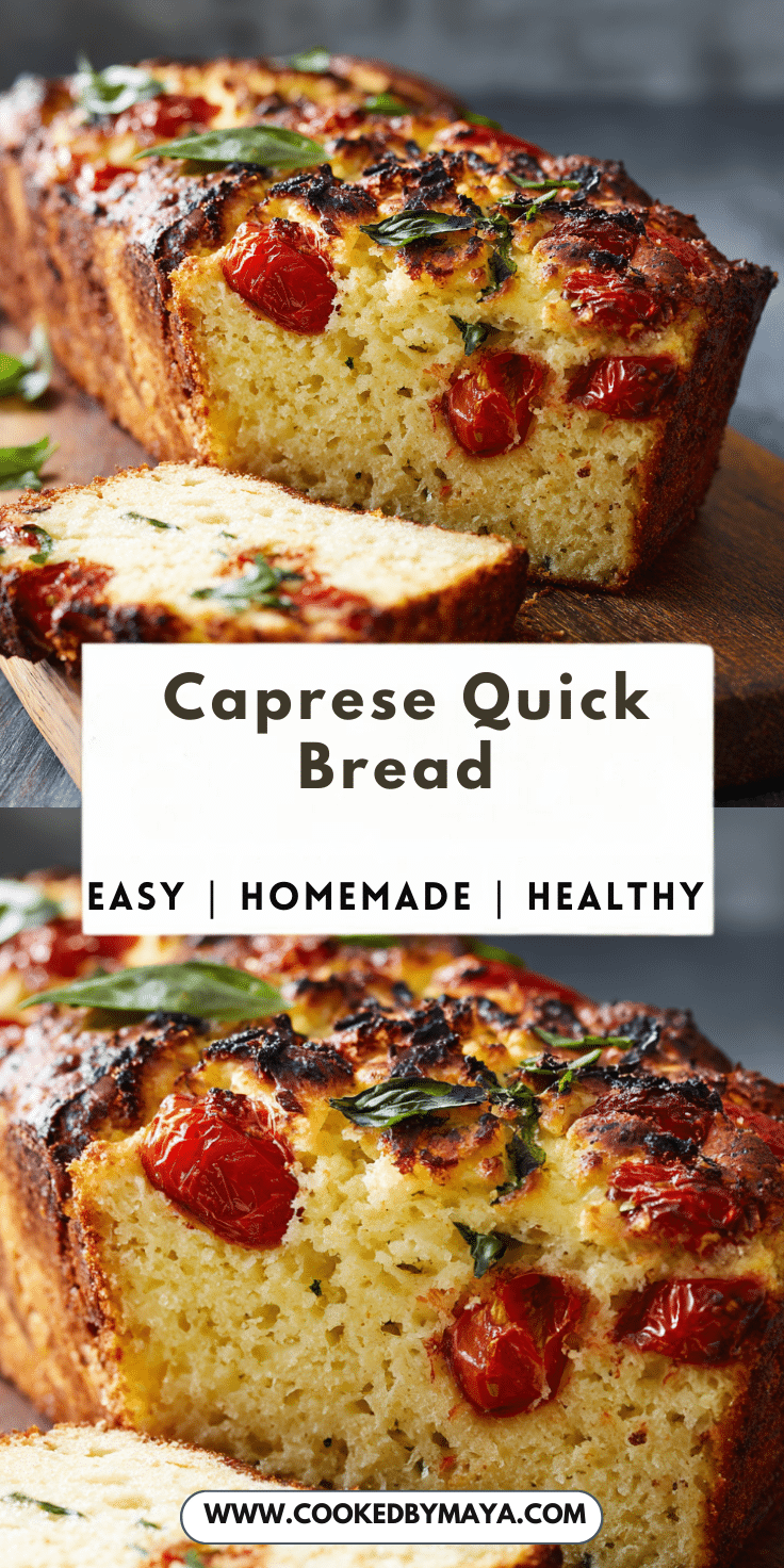 Caprese Quick Bread - Cooked by Maya