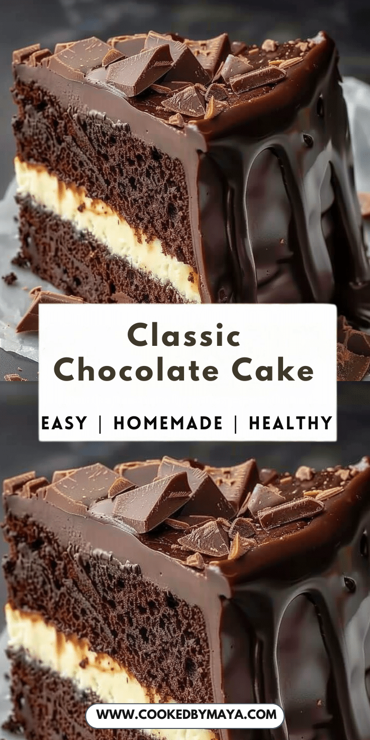 Classic Chocolate Cake - Cooked by Maya
