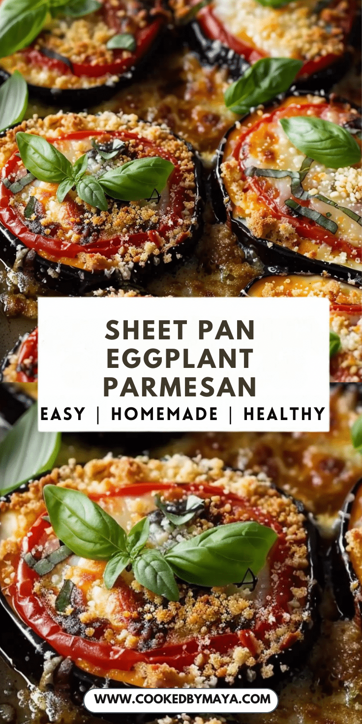 Sheet Pan Eggplant Parmesan - Cooked by Maya