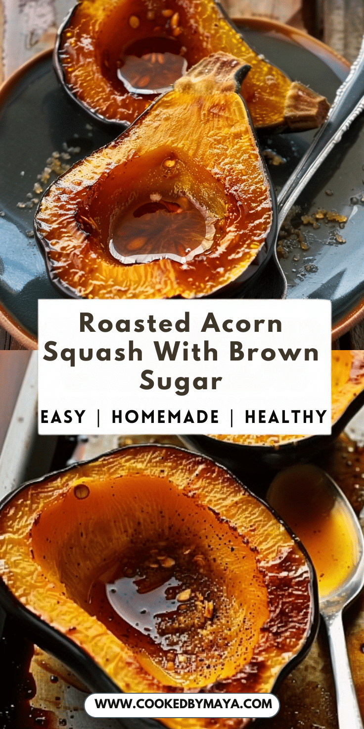 Roasted Acorn Squash With Brown Sugar - Cooked by Maya