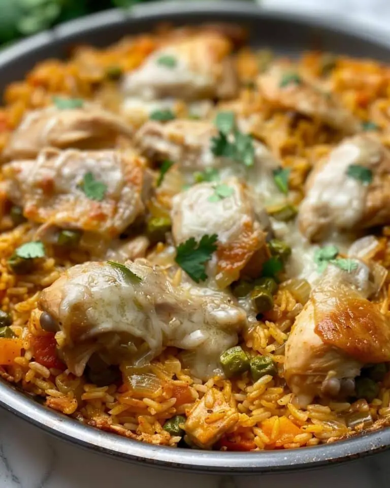 Arroz Con Pollo Cheesy Chicken - Cooked by Maya