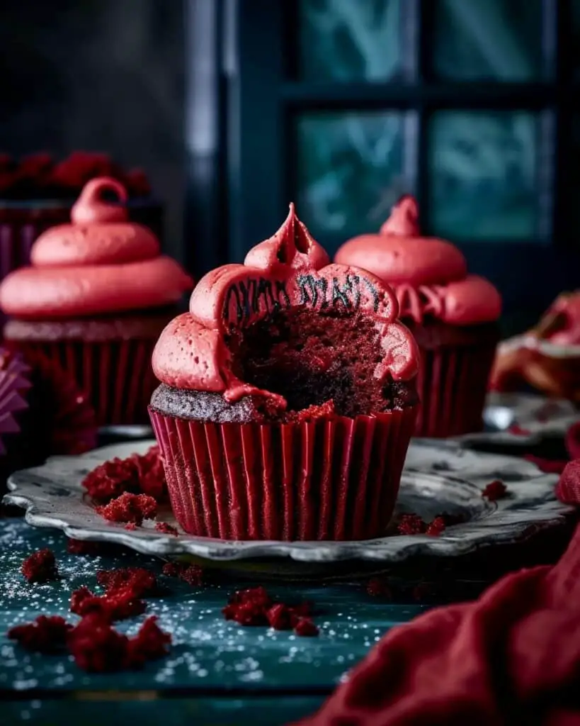Vampire Bite Cupcakes - Cooked by Maya