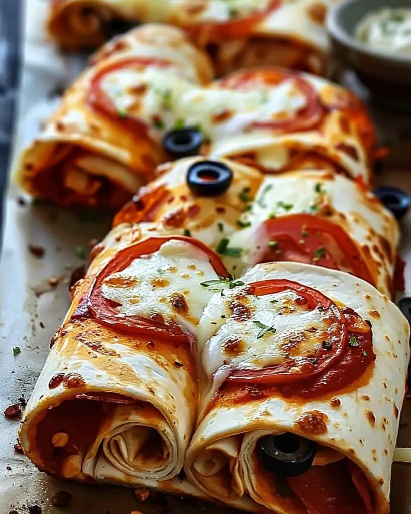Baked Pizza Wraps - Cooked by Maya