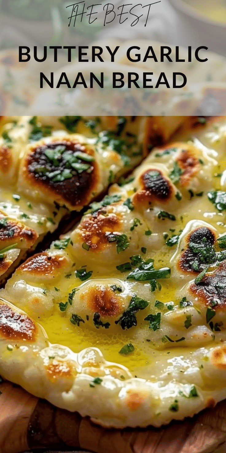 Buttery Garlic Naan Bread - Cooked by Maya