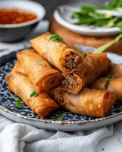 Crispy Beef Spring Rolls - Cooked by Maya