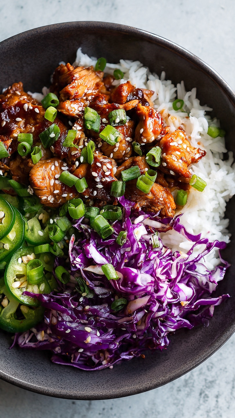 Korean-Style BBQ Chicken Bowls with Crunchy Cabbage and Sesame - Cooked ...