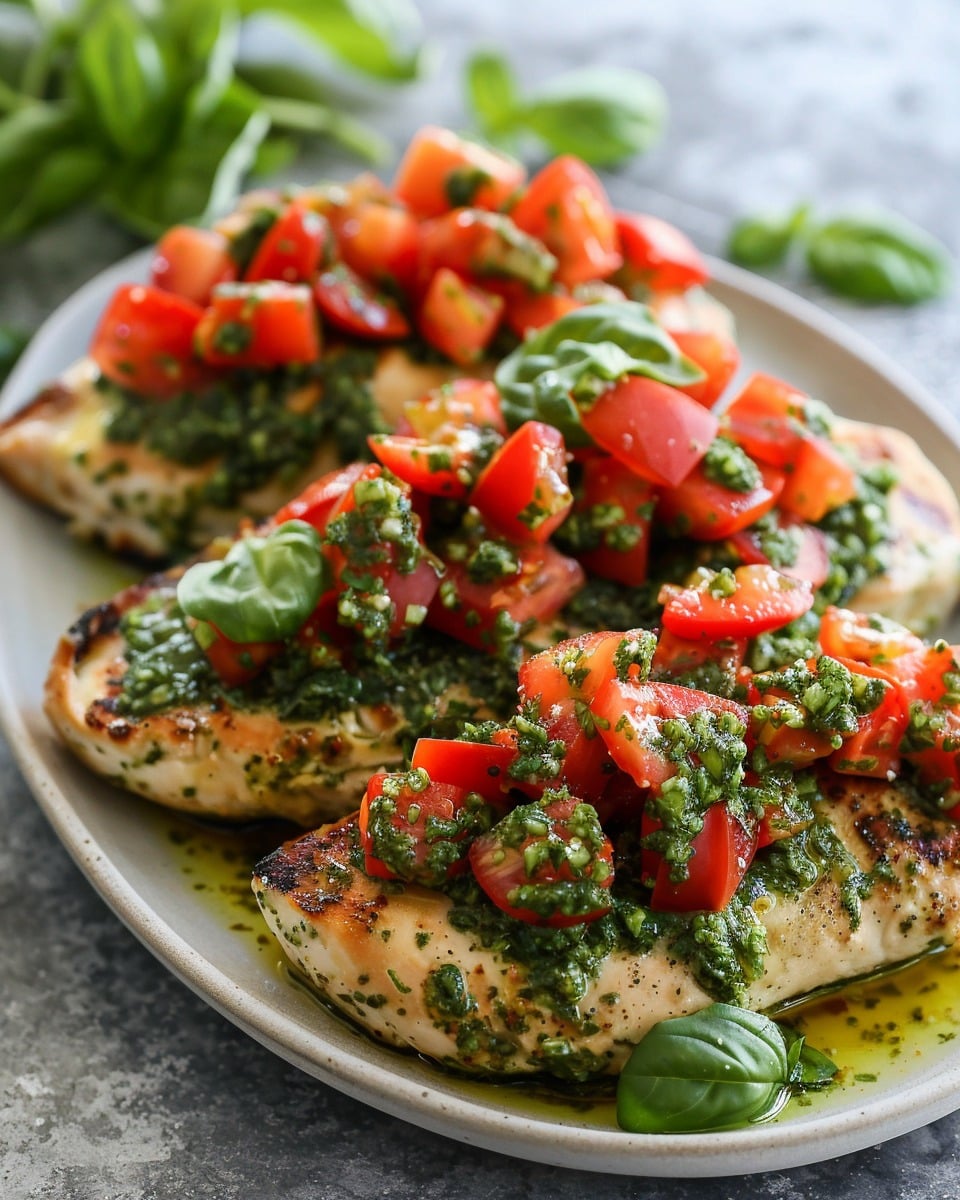 Pesto Bruschetta Chicken - Cooked by Maya