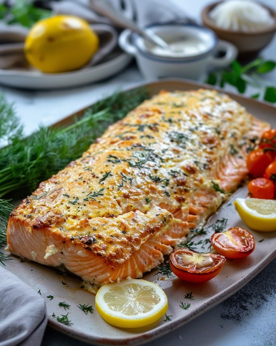 Baked Boursin Salmon - Cooked by Maya
