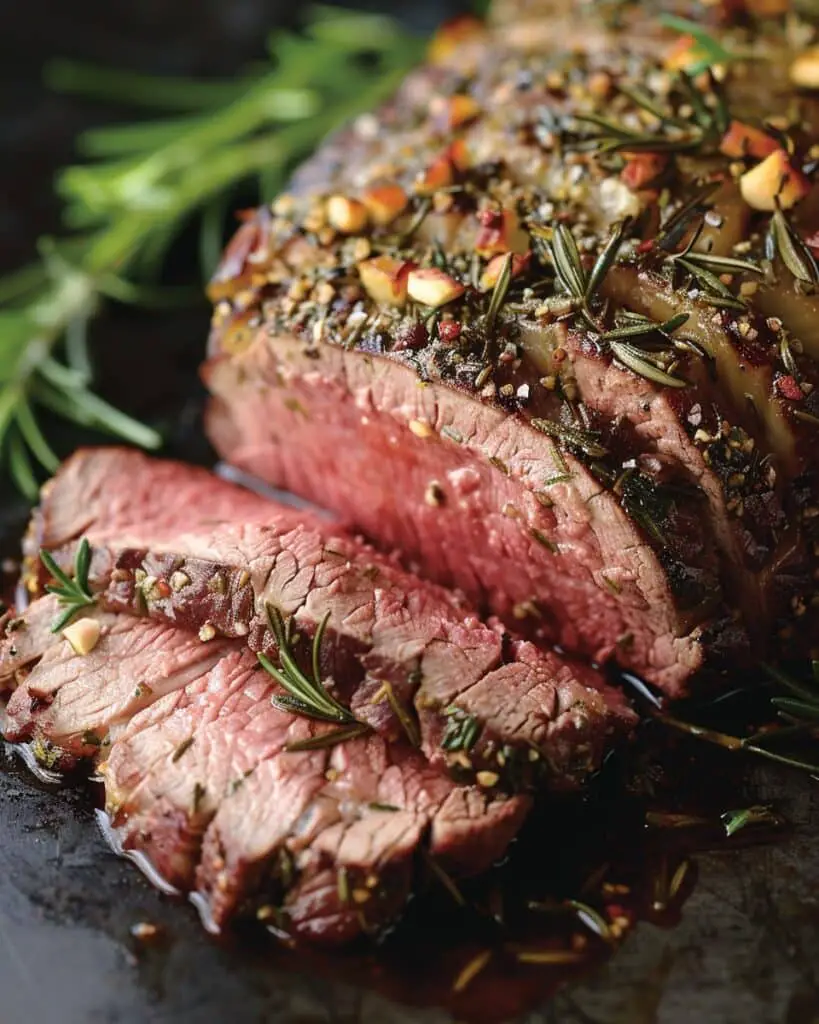 Rosemary and Garlic Roast Beef - Cooked by Maya
