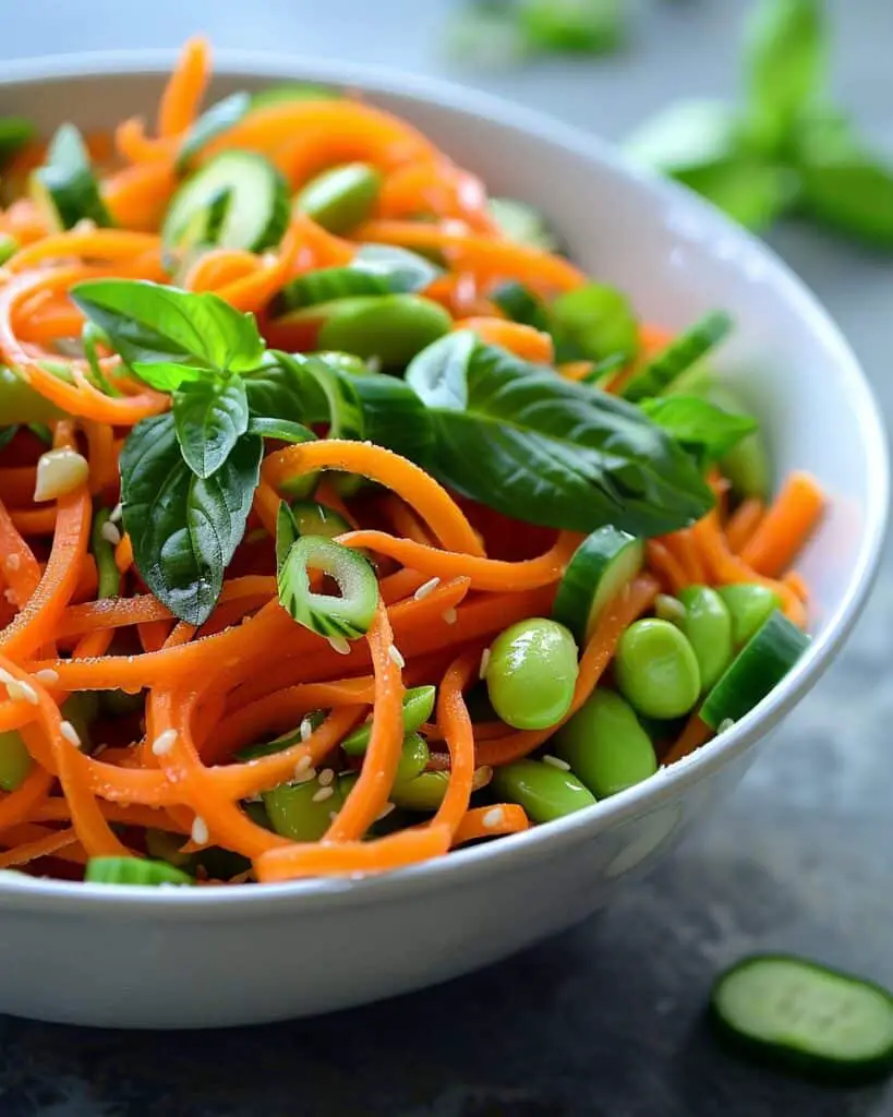 Edamame, Carrot and Cucumber Salad - Cooked by Maya