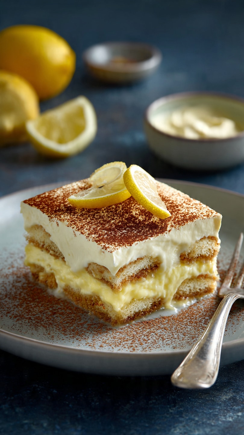 Lemon Tiramisu - Cooked by Maya