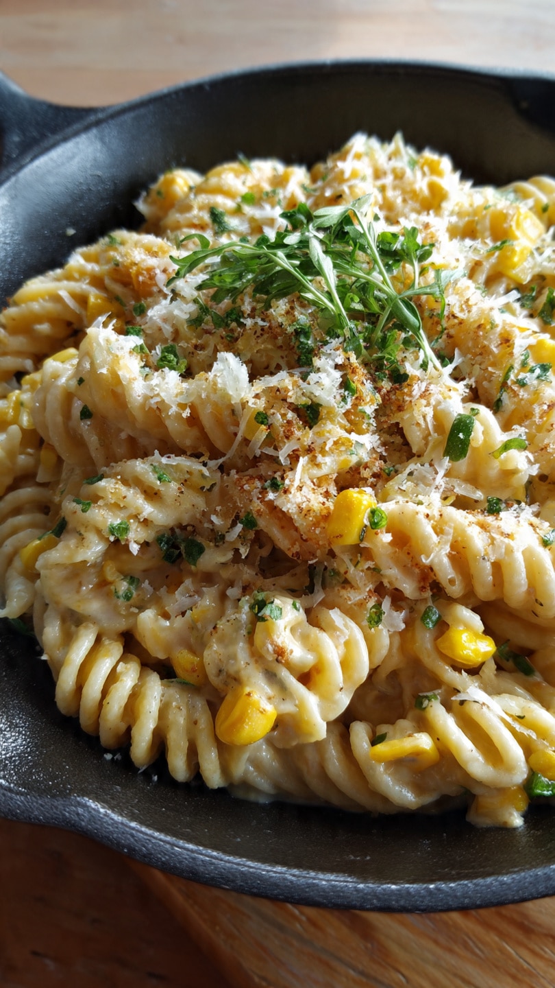 Creamy Corn Pasta - Cooked by Maya