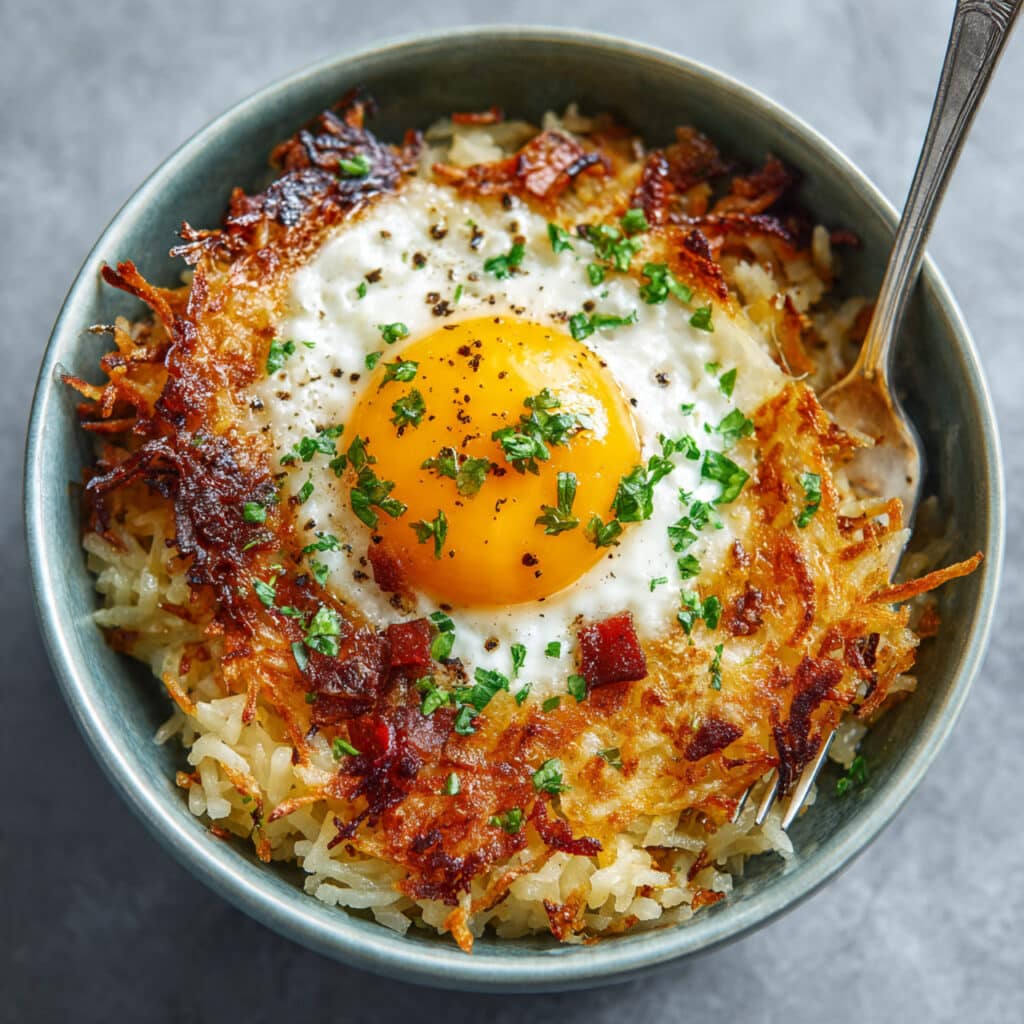 Crispy Hash Brown Breakfast Bowls - Cooked by Maya