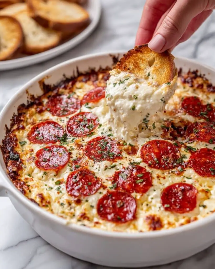 Quick & Easy Pizza Dip Recipe - Cooked by Maya